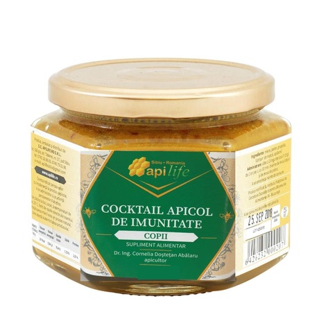 Cocktail apicol pentru imunitate copii din miere, polen, propolis ...