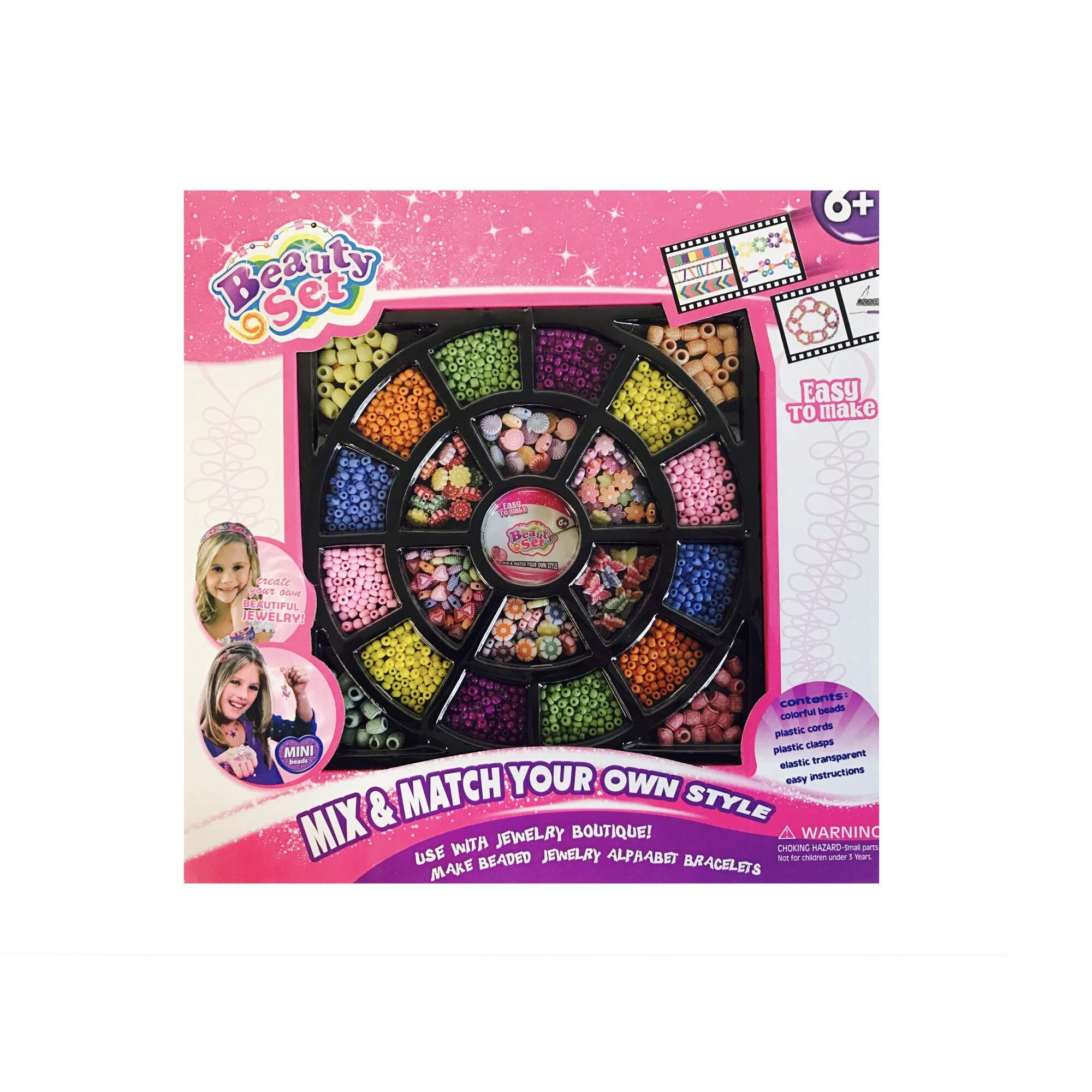 Set margele colorate Mix & Match, bilute, fluturasi, floricele - eMAG.ro