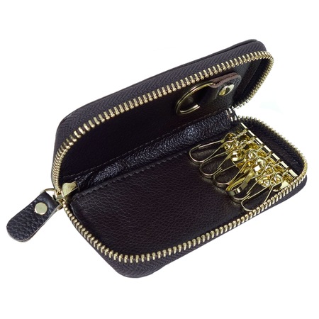 Port chei, unisex, maro, piele naturala - PR120 - eMAG.ro