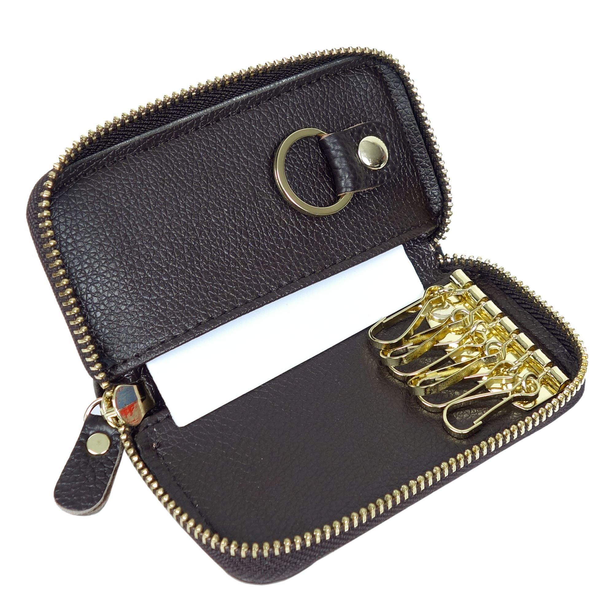 Port chei, unisex, maro, piele naturala - PR120 - eMAG.ro