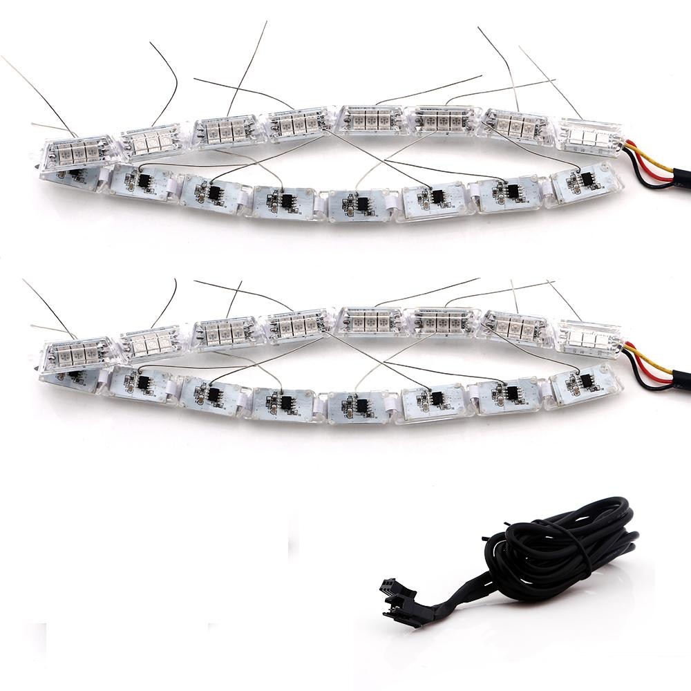 LED Диодни Дневни светлини Amio DRL+Turn light Crystal Tears Car Light ...