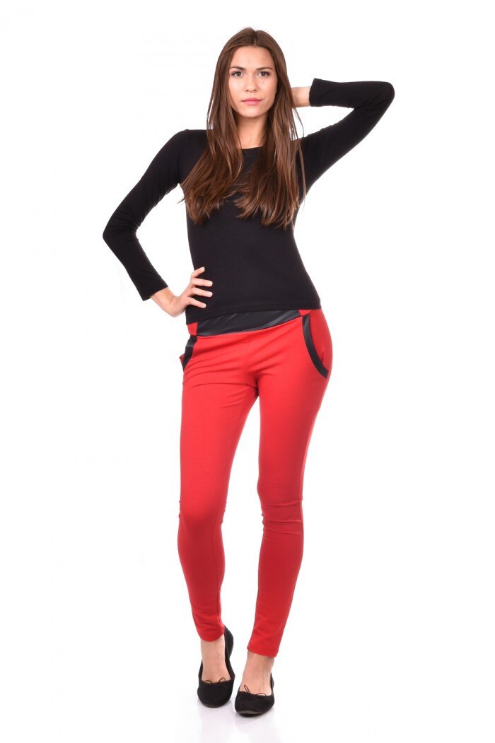 Colanti dama Krismislavi, Elmaira, rosu, 3XL - eMAG.ro