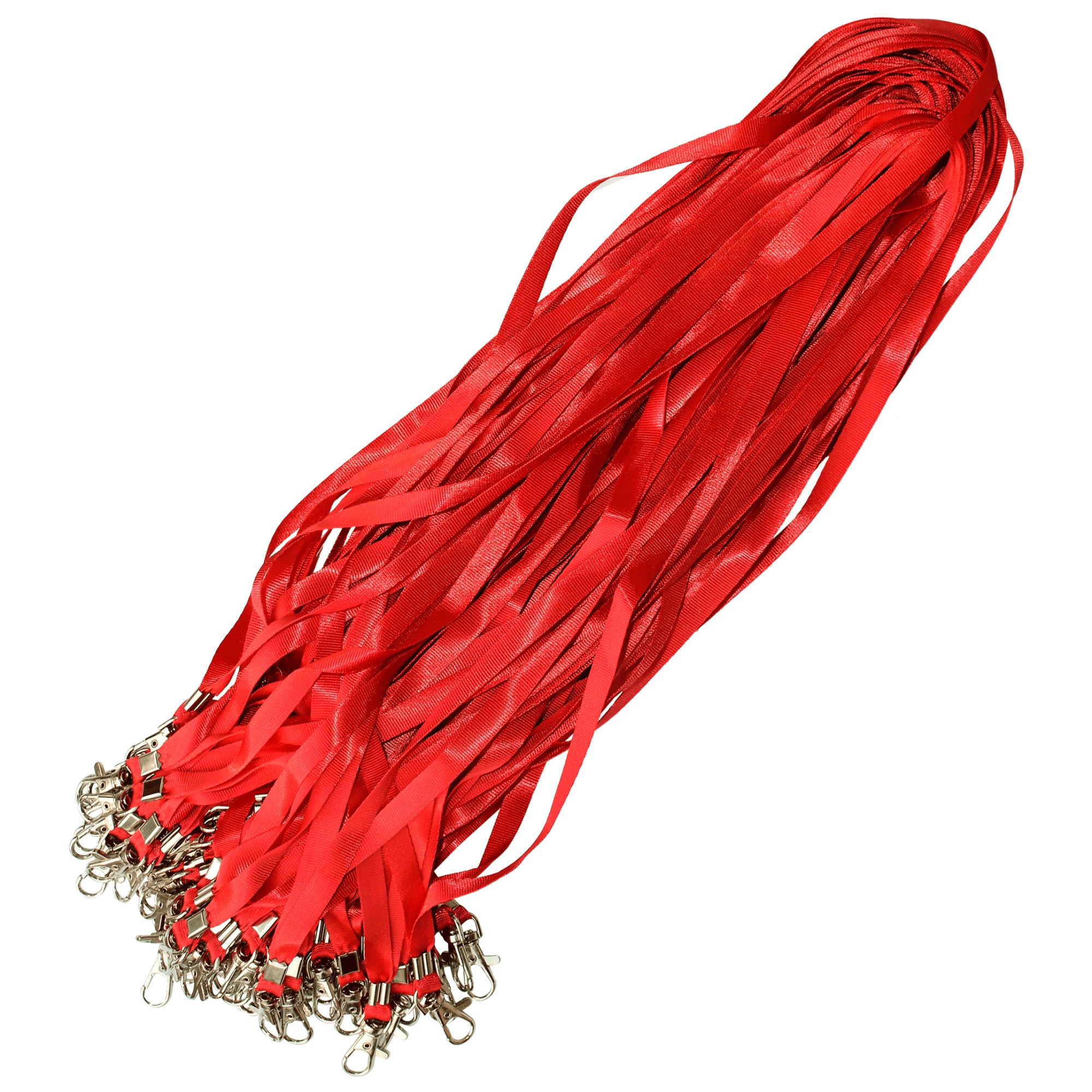 Snur ecuson, prindere cu carabina metalica, culoare rosie pachet 100 ...