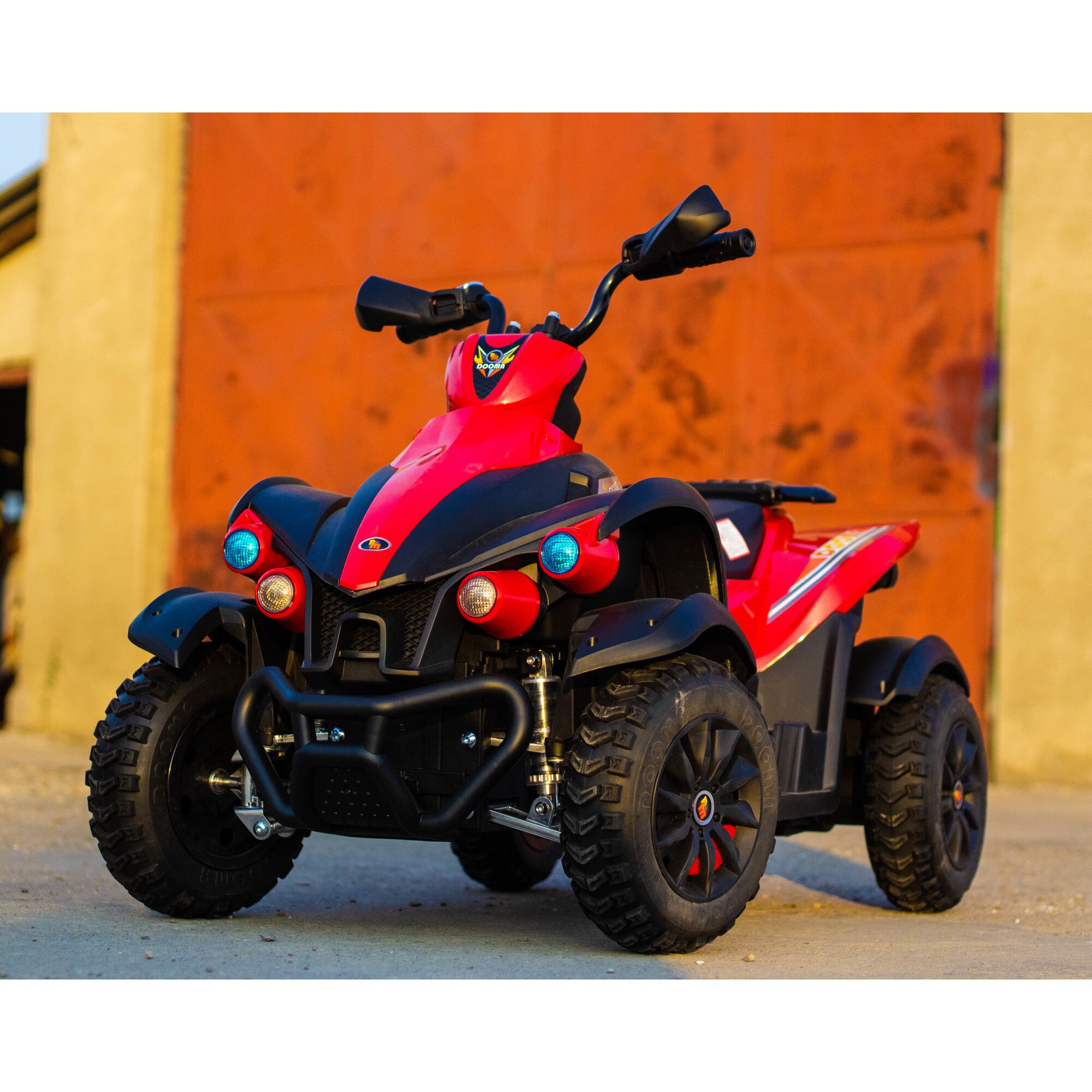 ATV Dooma Quad 12V, Eva Tyre, Music player cu Port USB, Rosu - eMAG.ro
