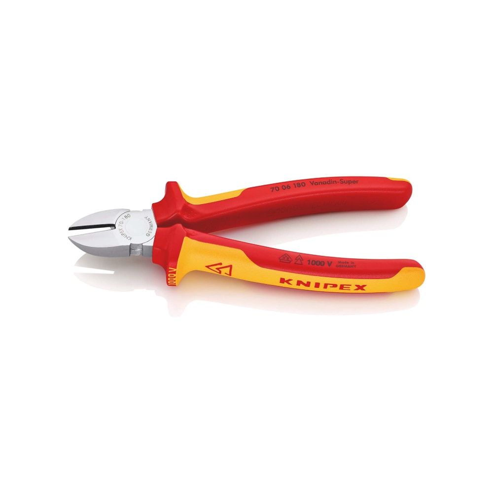 Cleste sfic Knipex cu tais lateral cap cromat si maner multicomponent ...