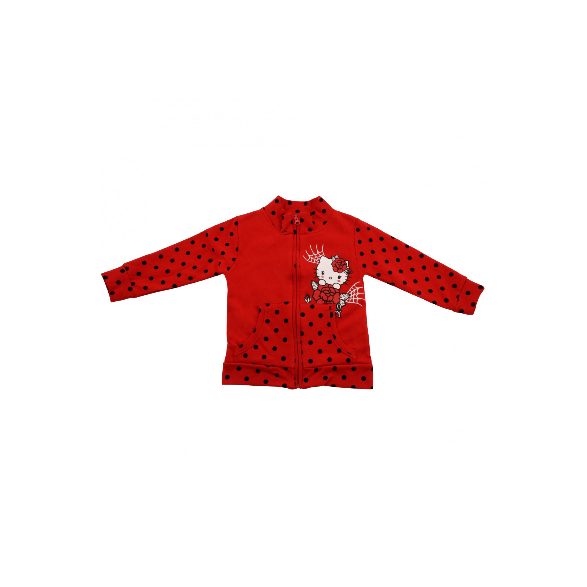 Hanorac Hello Kitty, Rosu, pentru fetite, 104/110 - eMAG.ro