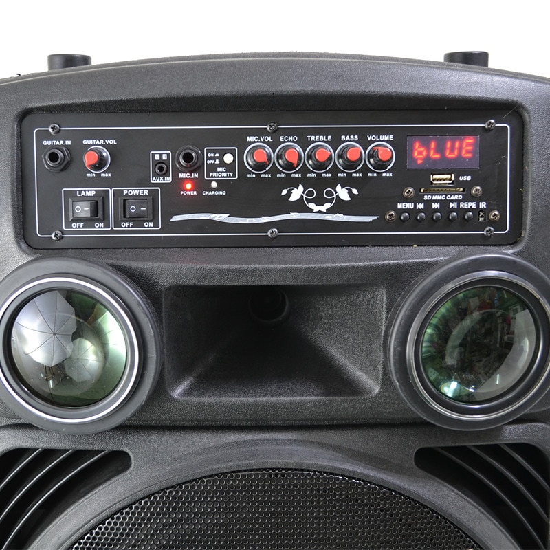 Караоке тонколона, Цветомузика, два безжични микрофона и усилвател, 15 ...