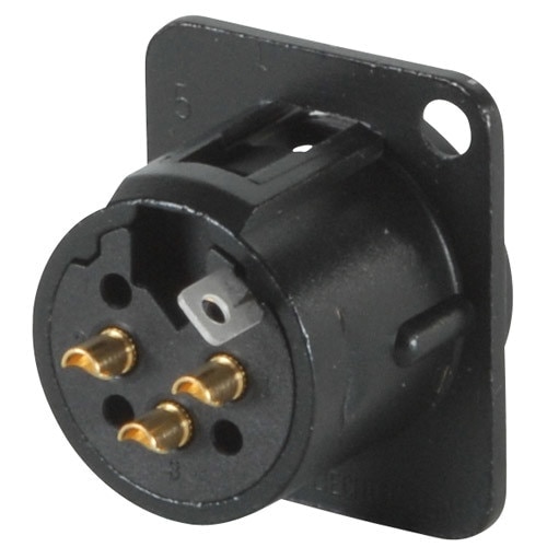 Conector de Panou XLR Tata cu 3 Pini Neutrik NC3MD-L-B-1 - eMAG.ro