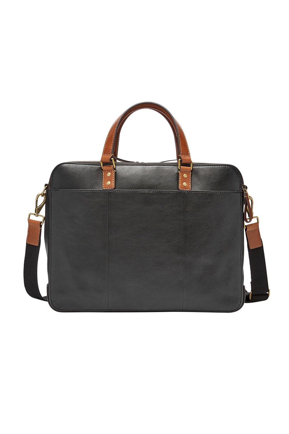 Fossil, Кожена чанта Defender, Черен - eMAG.bg