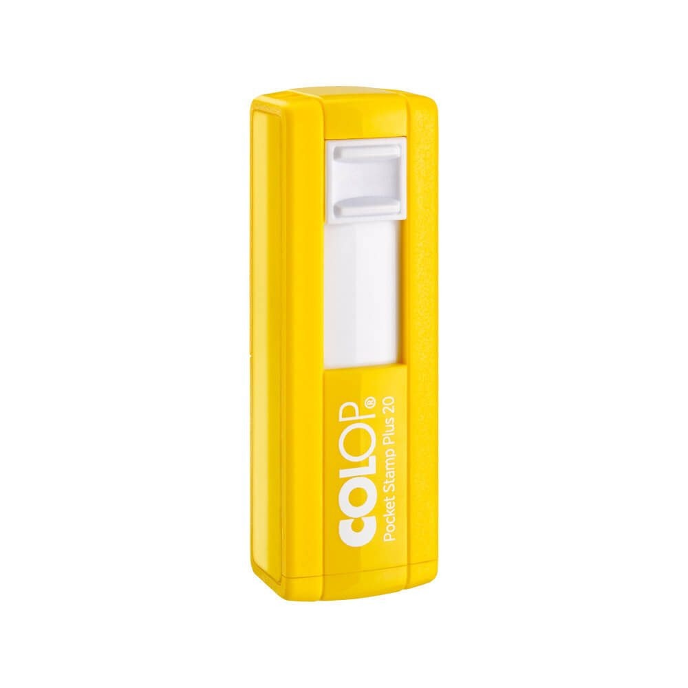 Stampila Colop Pocket Plus 20, Galbena, tusiera albastra - eMAG.ro