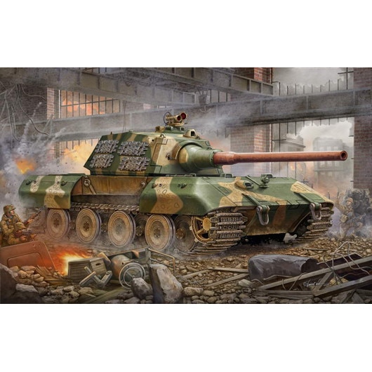 Macheta Militara Trumpeter German E 100 Super Heavy tank 1:35 TRUM ...