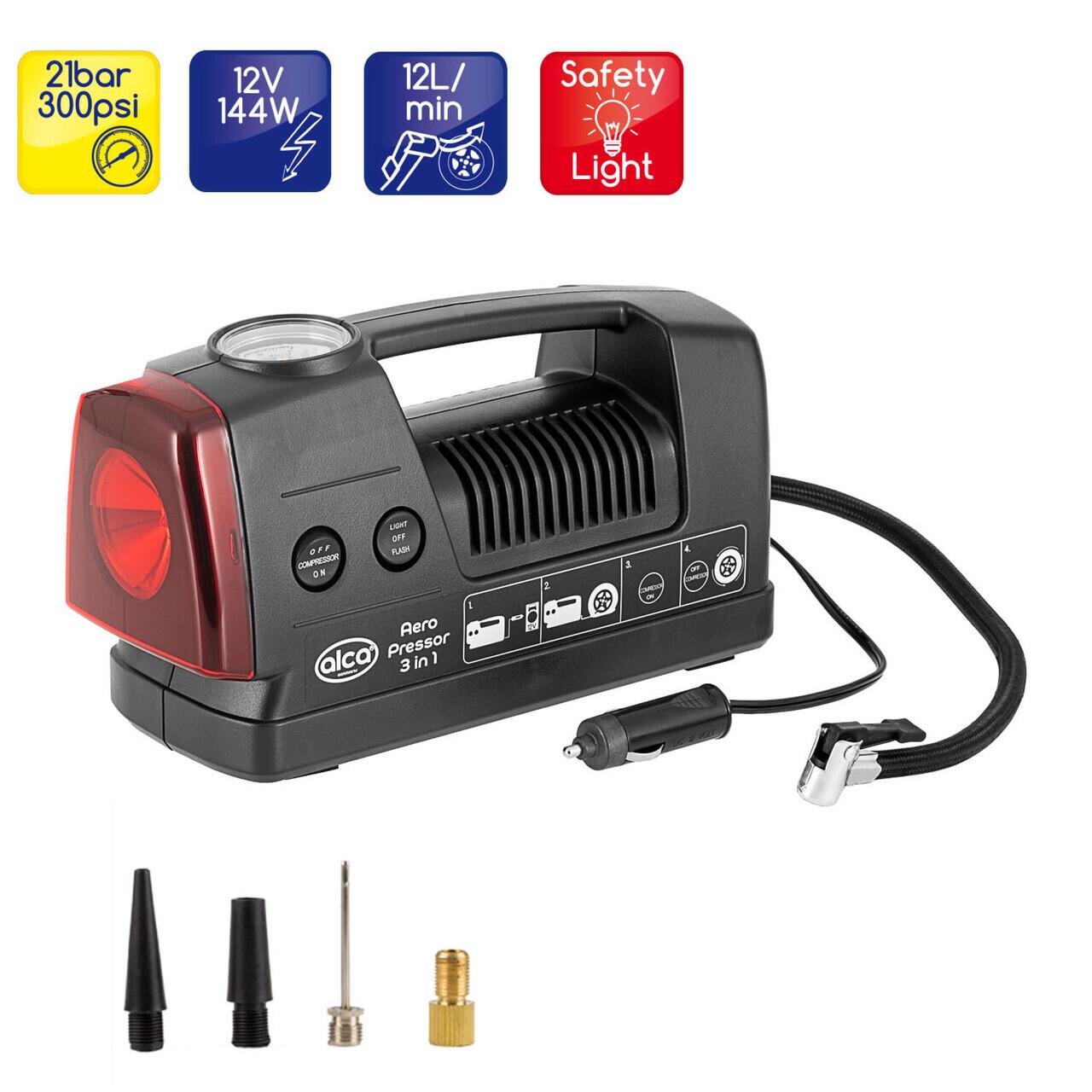 Compresor aer 12V, 21Bar, 3 in 1, NonStop 219.00 Alca - eMAG.ro