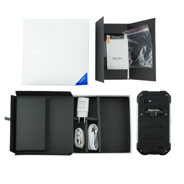 Комплект Смартфон Blackview BV6000s Black, 4G, IP68, NFC, Quad-core ...
