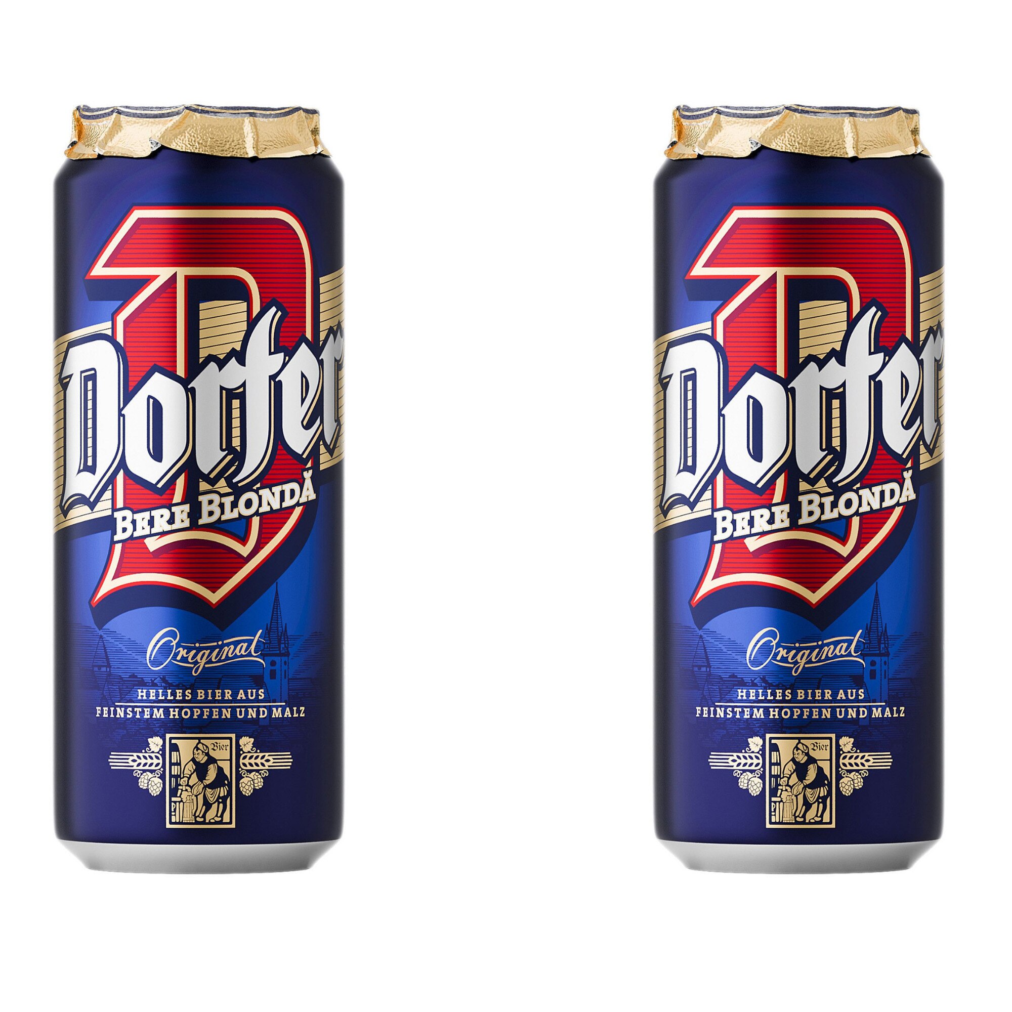 Bere blonda set 2 doze Dorfer 4.9 % - 500 ml - eMAG.ro