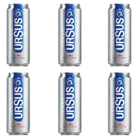 Bere blonda fara alcool set 6 doze Ursus - 0 % - 500 ml - eMAG.ro