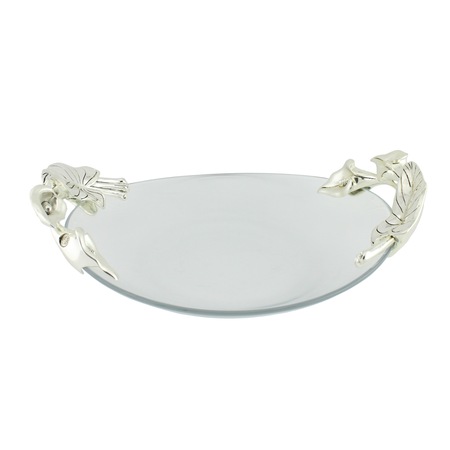 Fructiera argintata,flori de cala, Bongelli, 44x36 cm - eMAG.ro