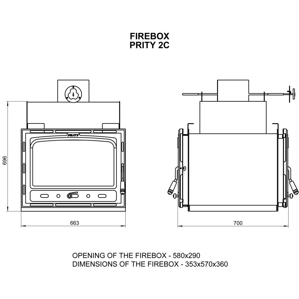 Focar otel Prity 2C 16kW, 2 fete - eMAG.ro