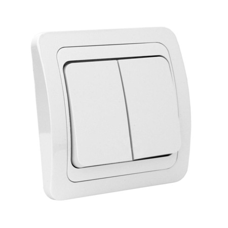 IMK dupla süllyeszett kapcsoló kerettel, kerámia, fehér - eMAG.hu
