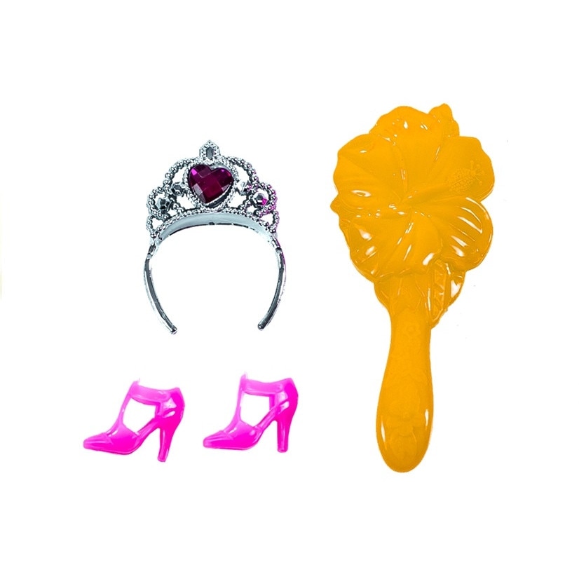 Papusa in rochita Malipen cu accesorii, alb - eMAG.ro