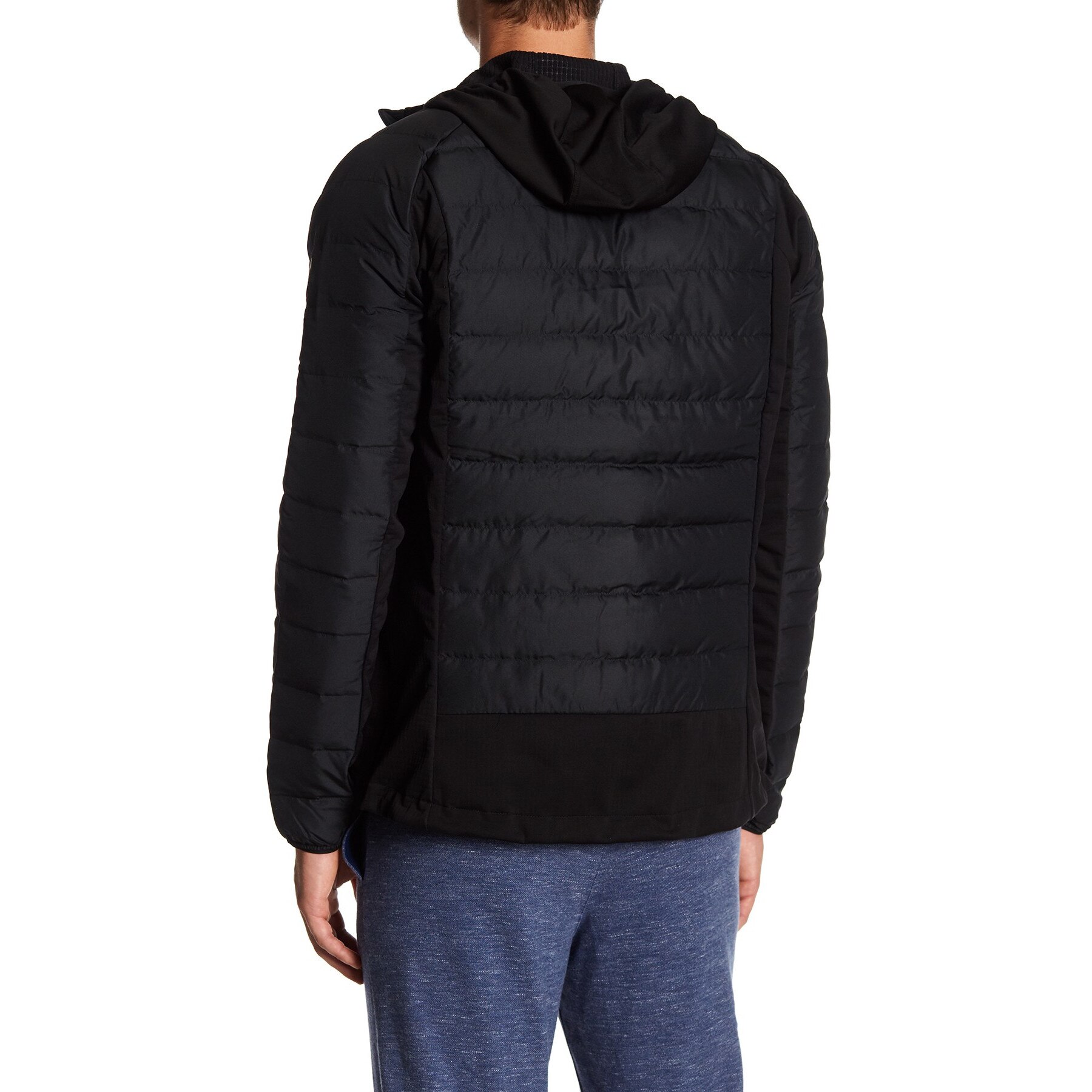 Geaca Adidas Hybrid Down Hooded umplutura puf gasca, negru, L - eMAG.ro