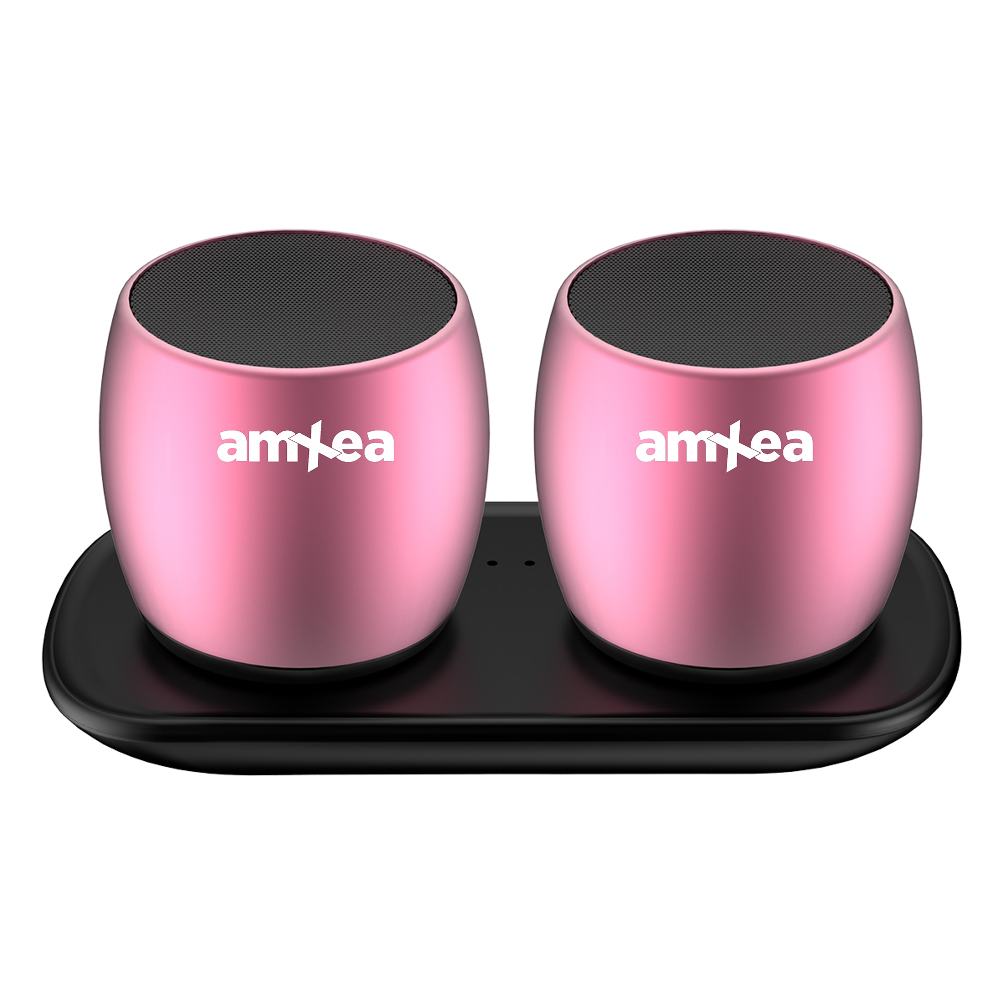 Set 2 Boxe portabile amXea F1 Roz cu statie de alimentare,, wireless ...