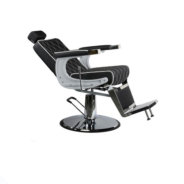 Scaun frizer/barbier model KARL, Balkan, hidraulic, negru, reglabil ...