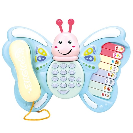 Bebeking Zenélő baba játék, zongora és telefon, pillangó alakú - eMAG.hu