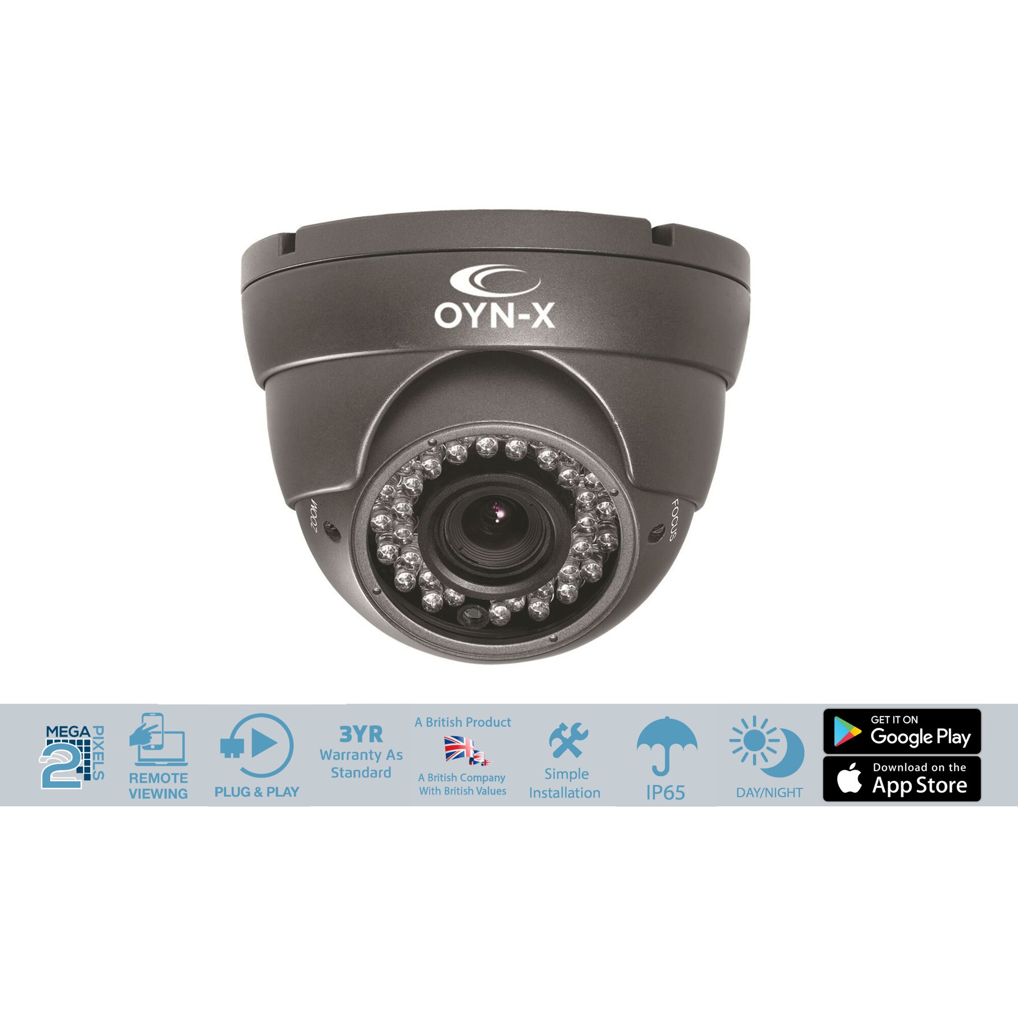 Комплект за видеонаблюдение OYN-X KIT - 4 канален DVR 1TB с 4 бр. 2MP 4 ...