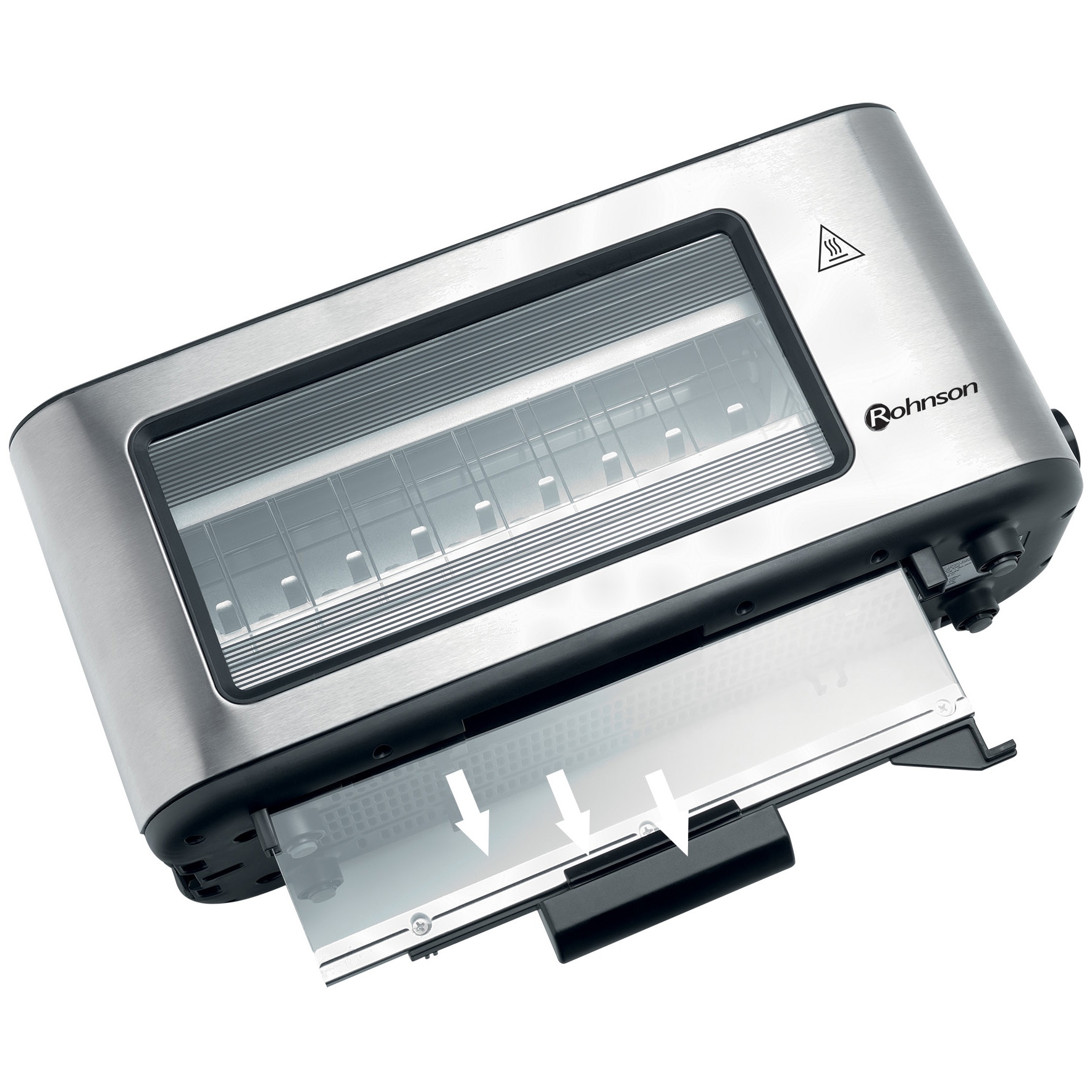 Тостер Rohnson R2150, 1100 W, Инокс/Стъкло - eMAG.bg