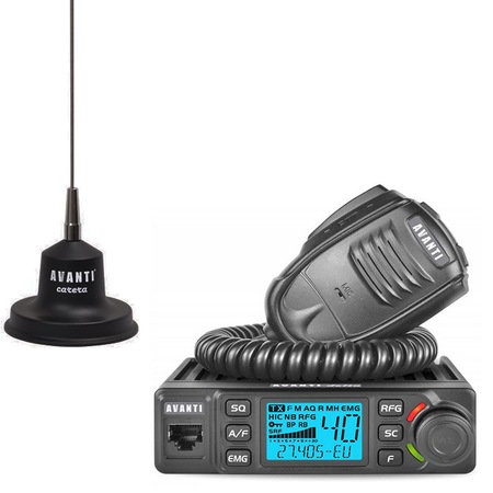 Kit Statie radio CB Avanti Delta 12V - 24V cu antena Avanti Carera de ...