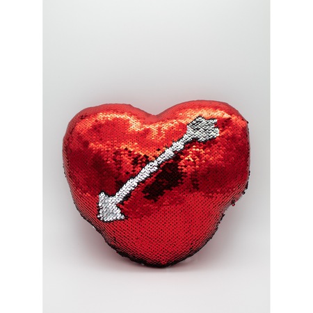 Perna decorativa cu paiete reversibile, model INIMA, cod 6, 200 g ...