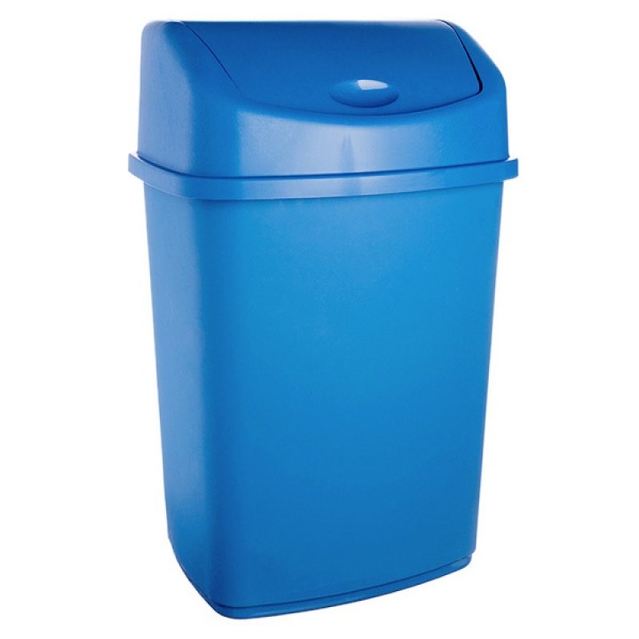 Cos de Gunoi cu Capac Batant, 55 L albastru - eMAG.ro