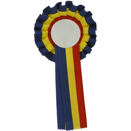 Cocarda tricolor 80 mm, personalizata cu textul dorit - eMAG.ro