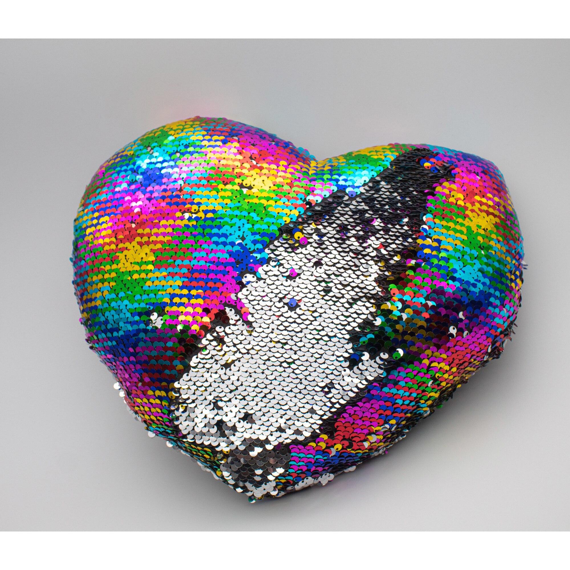 Perna decorativa cu paiete reversibile, model INIMA, cod 13, 200 g ...