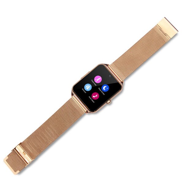 Часовник smartwatch с телефон iUni Z60, Gold - eMAG.bg