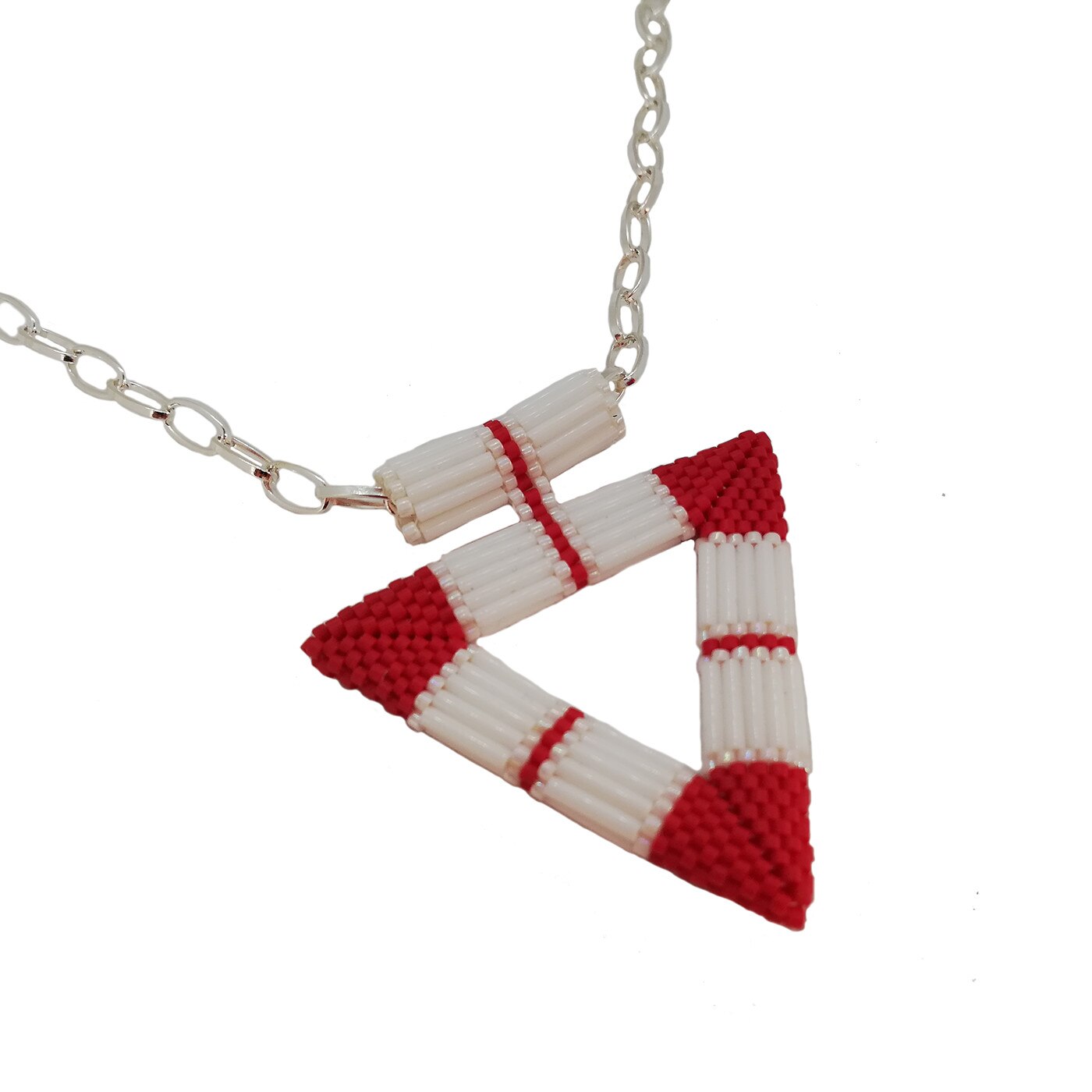 3D колие Olimon MDM от японски мъниста, Червен - eMAG.bg