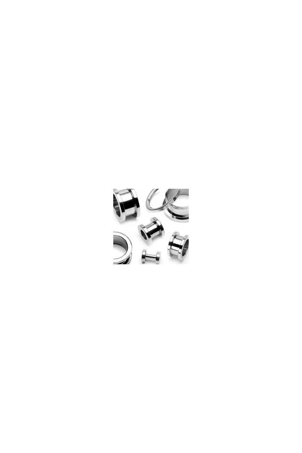 Flesh Tunnel argintiu cu filet, ear expander, pierce ureche, 8mm - eMAG.ro