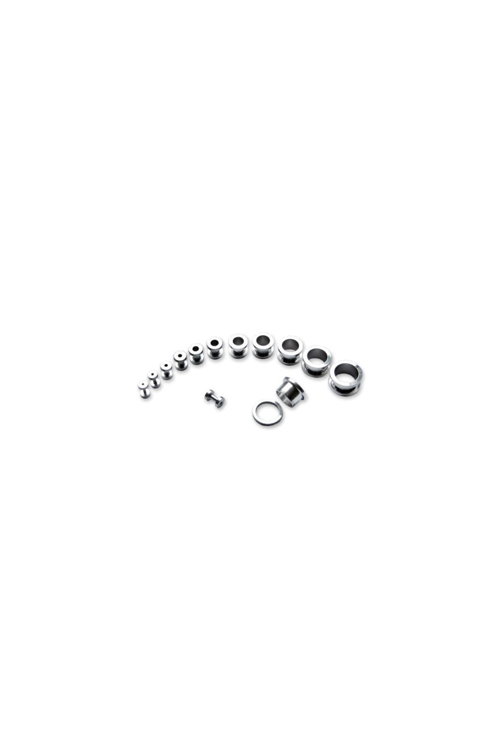 Flesh Tunnel argintiu cu filet, ear expander, pierce ureche, 8mm - eMAG.ro