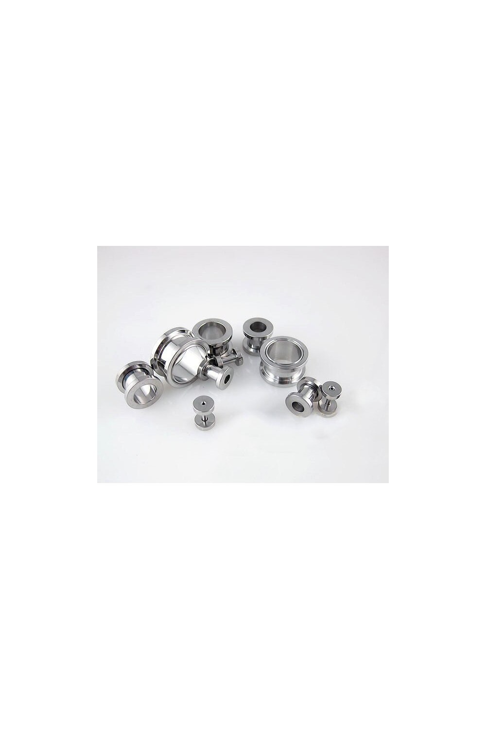 Flesh Tunnel argintiu cu filet, ear expander, pierce ureche, 8mm - eMAG.ro