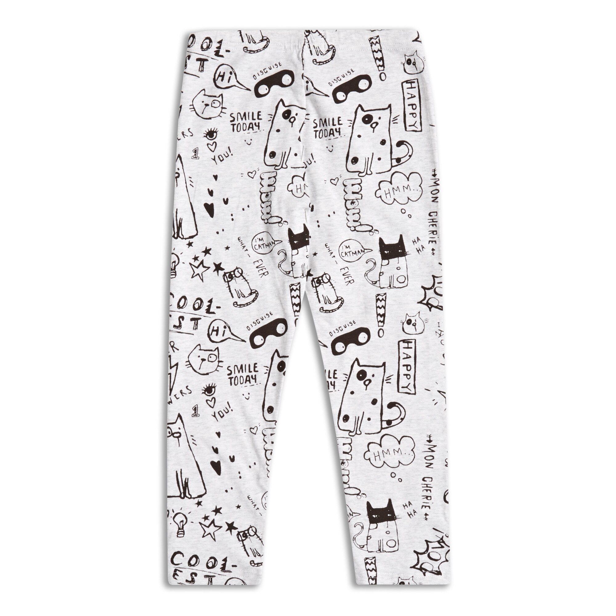Colanti imprimeu pisici, Fete, Sugar Squad, Gri/Negru, 3-4 ani - eMAG.ro