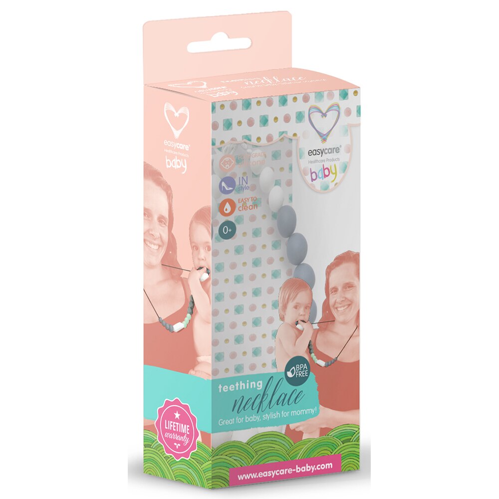Colier dentitie EASYCARE BABY Sunny Waves, din silicon, fara BPA ...