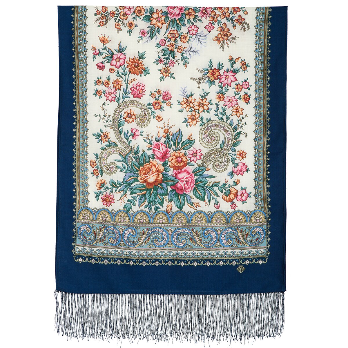 Sal din lana rusesc, model "Chuvstvo prekrasnovo" 1767-14, multicolor ...