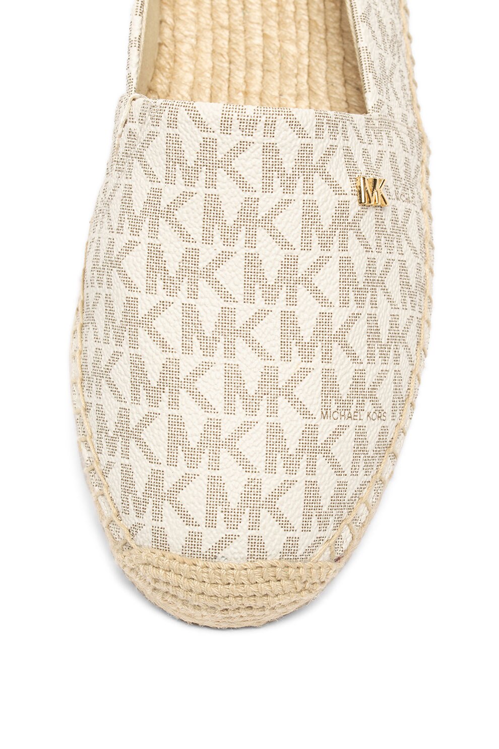Michael Kors, Espadrile slip on cu model logo Kendrick, Alb prafuit ...