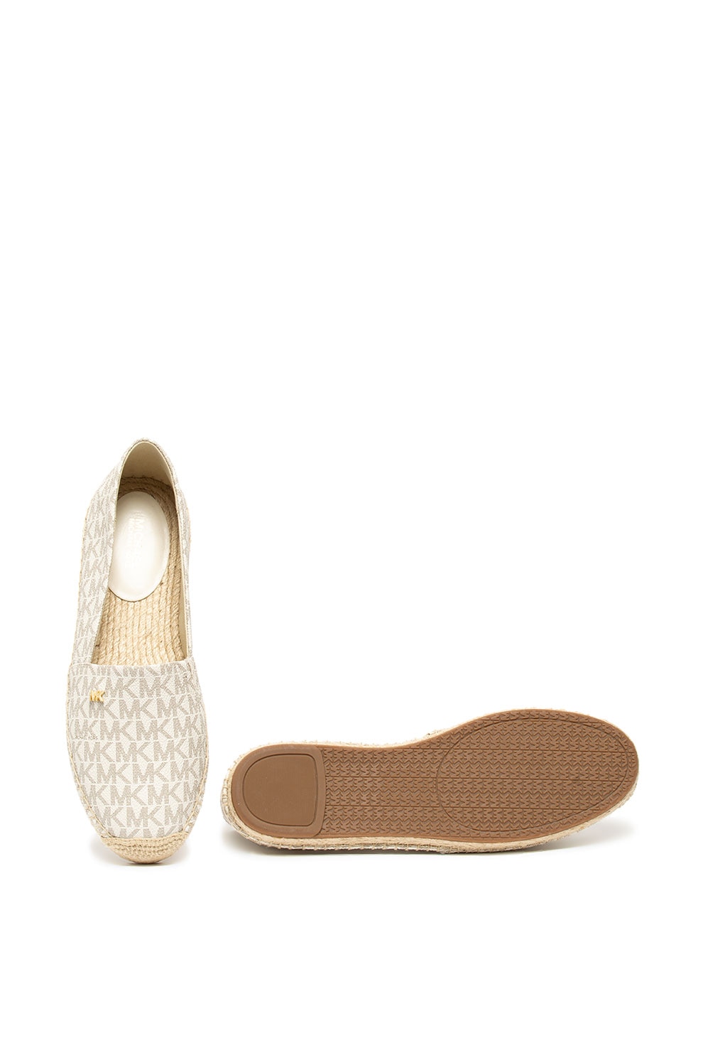 Michael Kors, Espadrile slip on cu model logo Kendrick, Alb prafuit ...