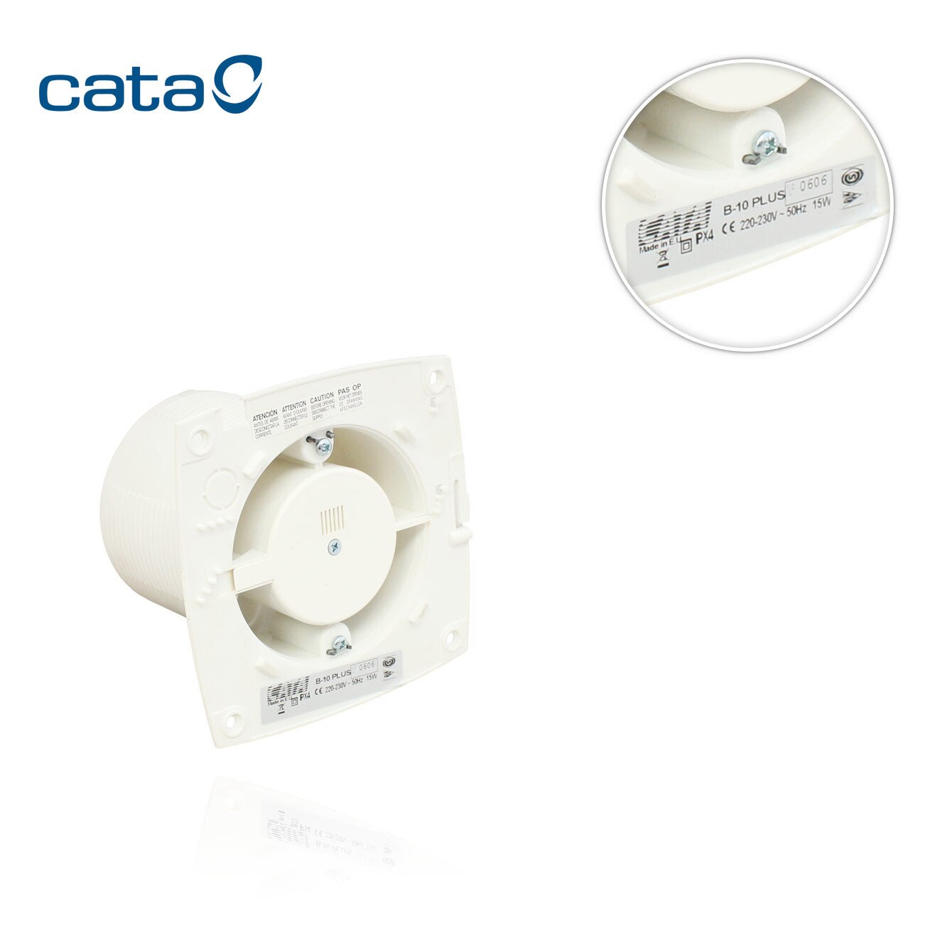 Вентилатор CATA B-10 PLUS,, 98 m³ / h, 41 dB, 15 W, 2500 rpm, IP X4 ...