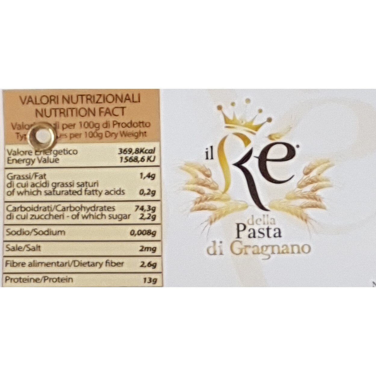 Paste Il Re speciale, din grau dur, trefilate in bronz - Spaghettoni ...