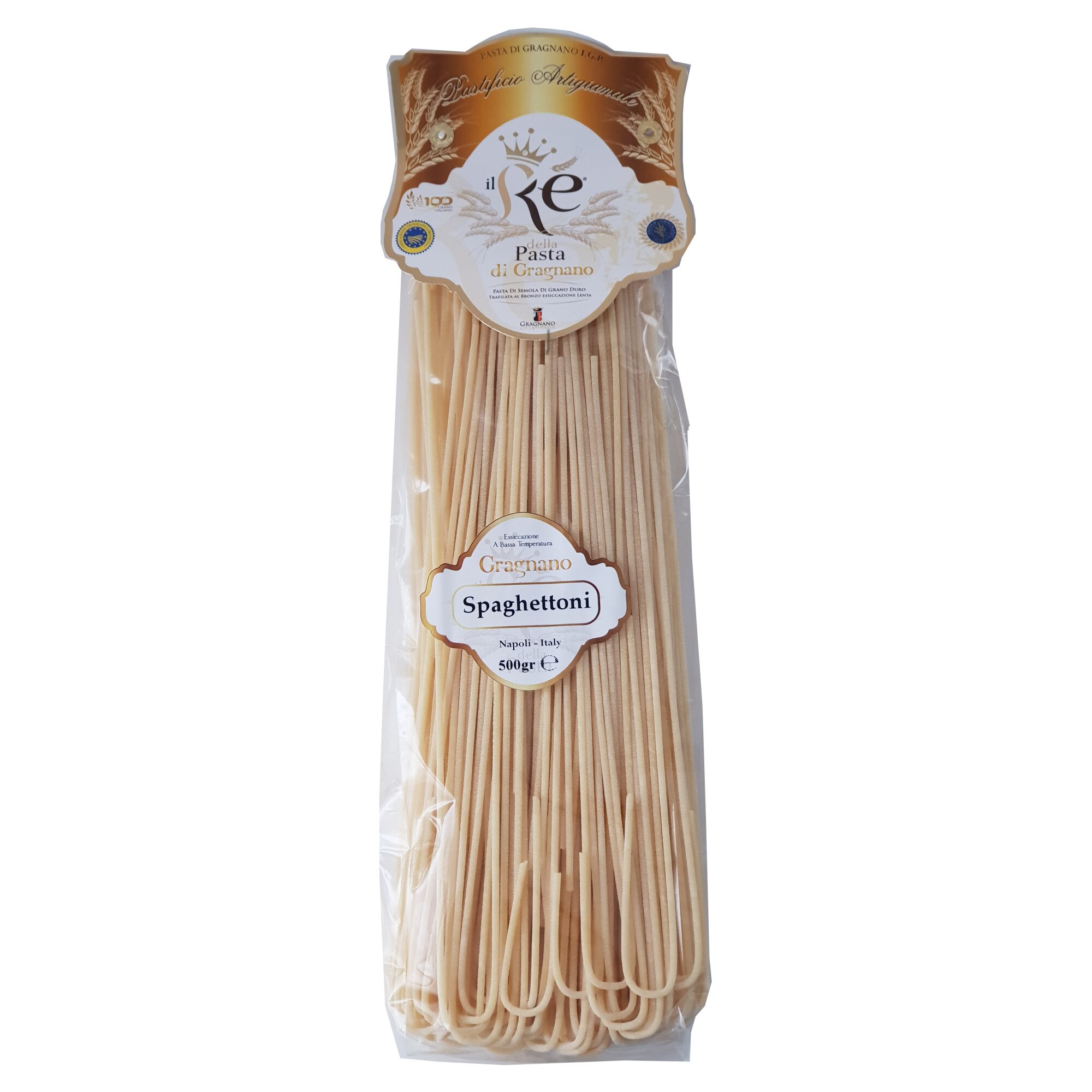 Paste Il Re speciale, din grau dur, trefilate in bronz - Spaghettoni ...