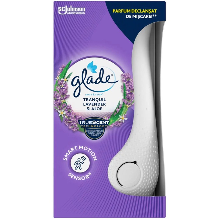 Odorizant aer cu actiune continua pentru camera Sense & Spray Lavanda, 18 ml, Glade - eMAG.ro