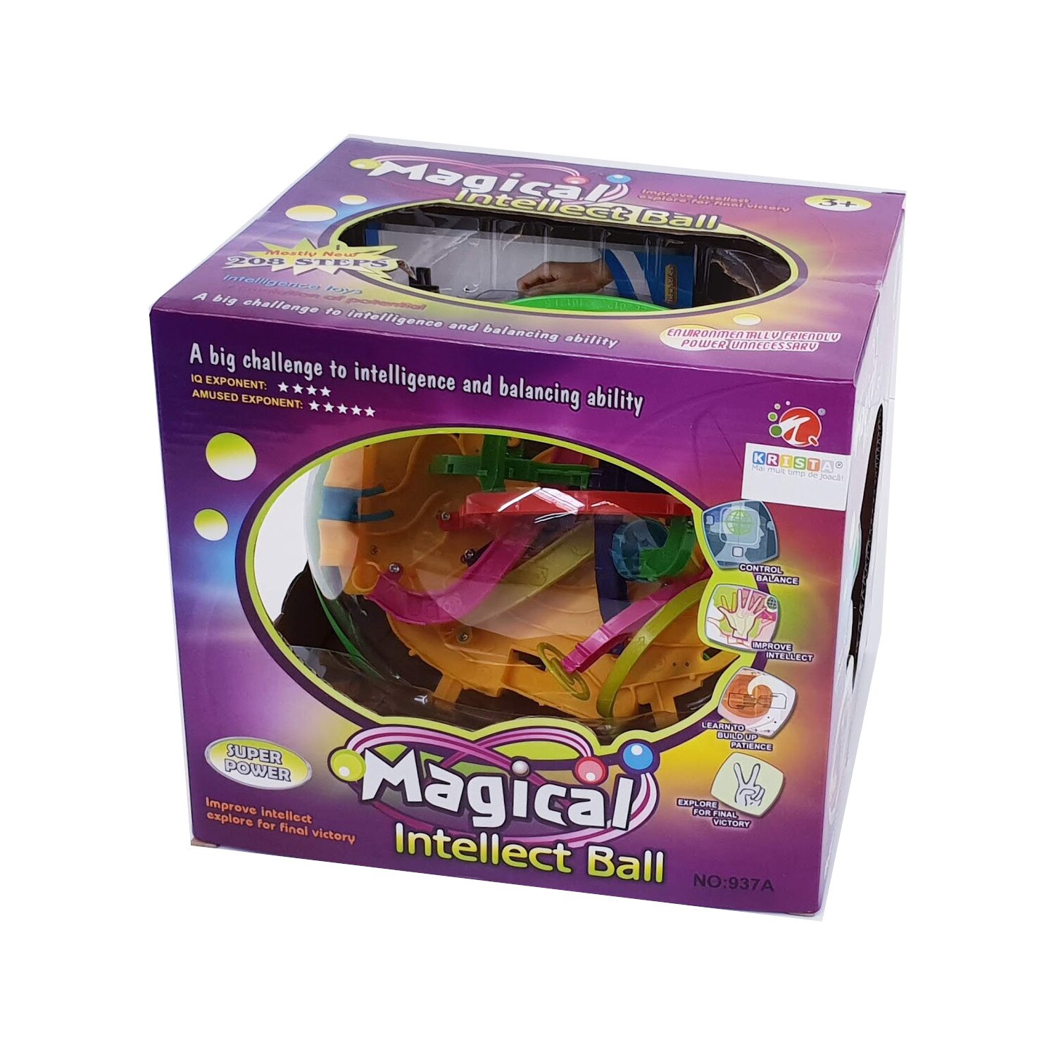 Mingea Magica Intellect Ball - Mare cu 208 Obstacole Krista® - eMAG.ro