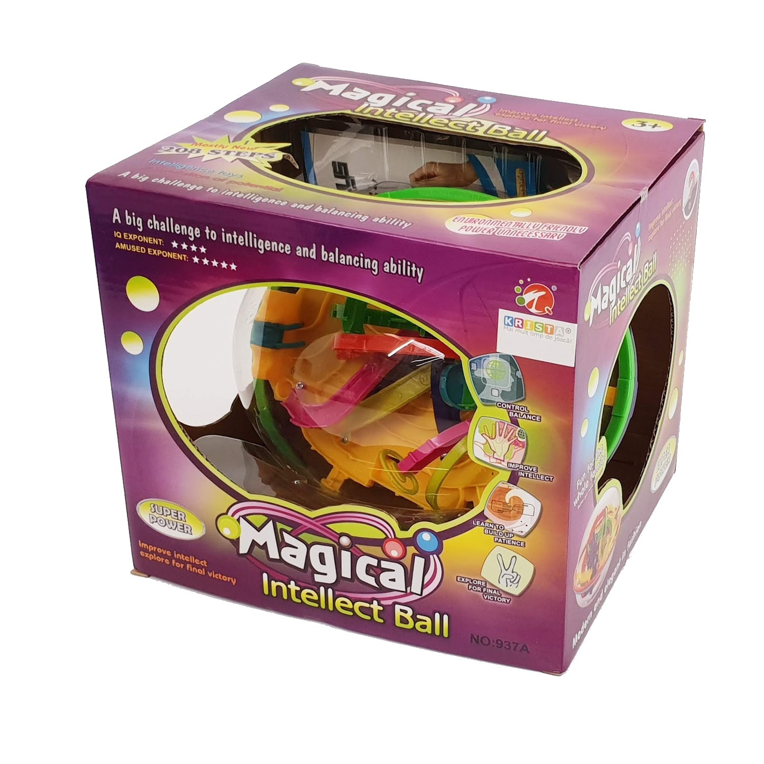 Mingea Magica Intellect Ball - Mare cu 208 Obstacole Krista® - eMAG.ro